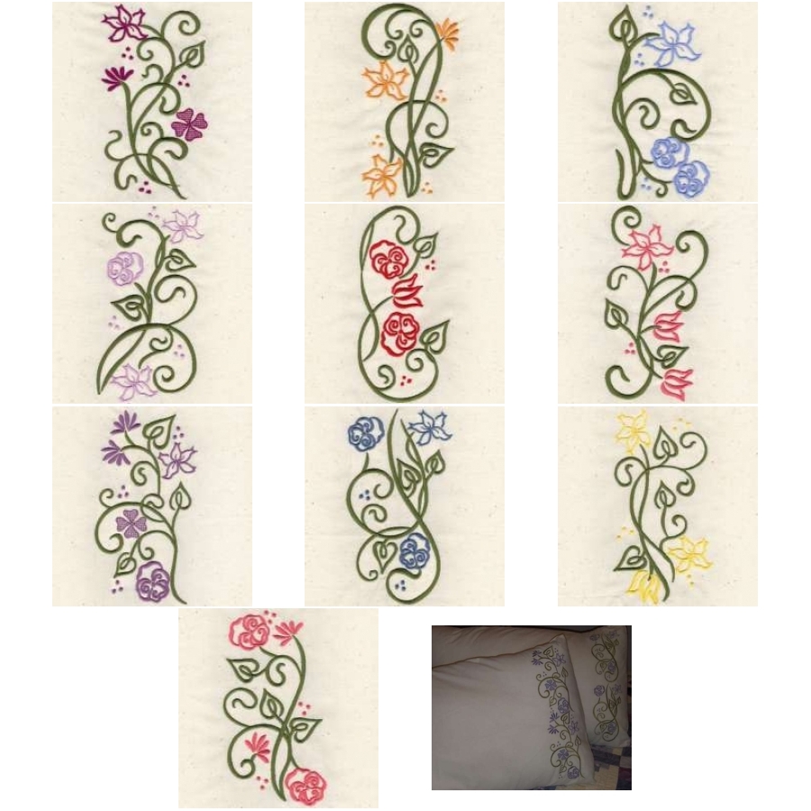 Satin Flower Swirls | OregonPatchWorks