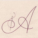 Needle and Thread Alphabet