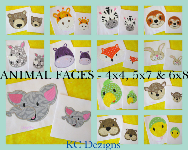 Animal Faces Full Set | OregonPatchWorks