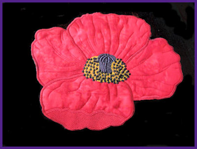 Large Poppy Applique | OregonPatchWorks
