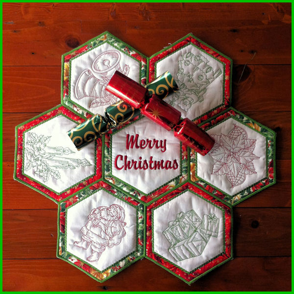 In-the-hoop Christmas Table Topper | OregonPatchWorks