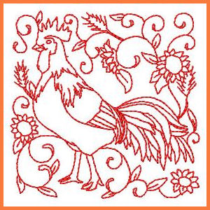 In the hoop Rooster Coasters
