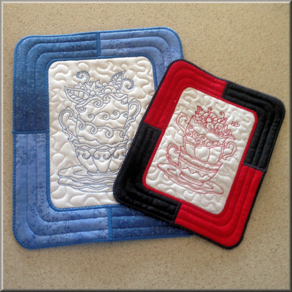 Tea Cup Placemat (In the Hoop) | OregonPatchWorks