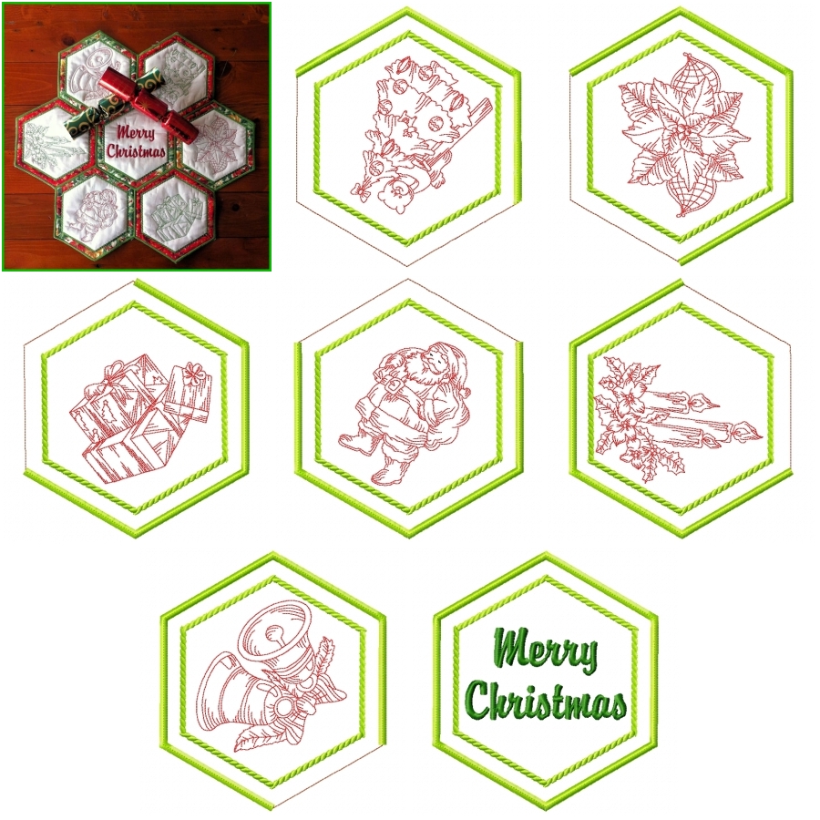 In-the-hoop Christmas Table Topper | OregonPatchWorks