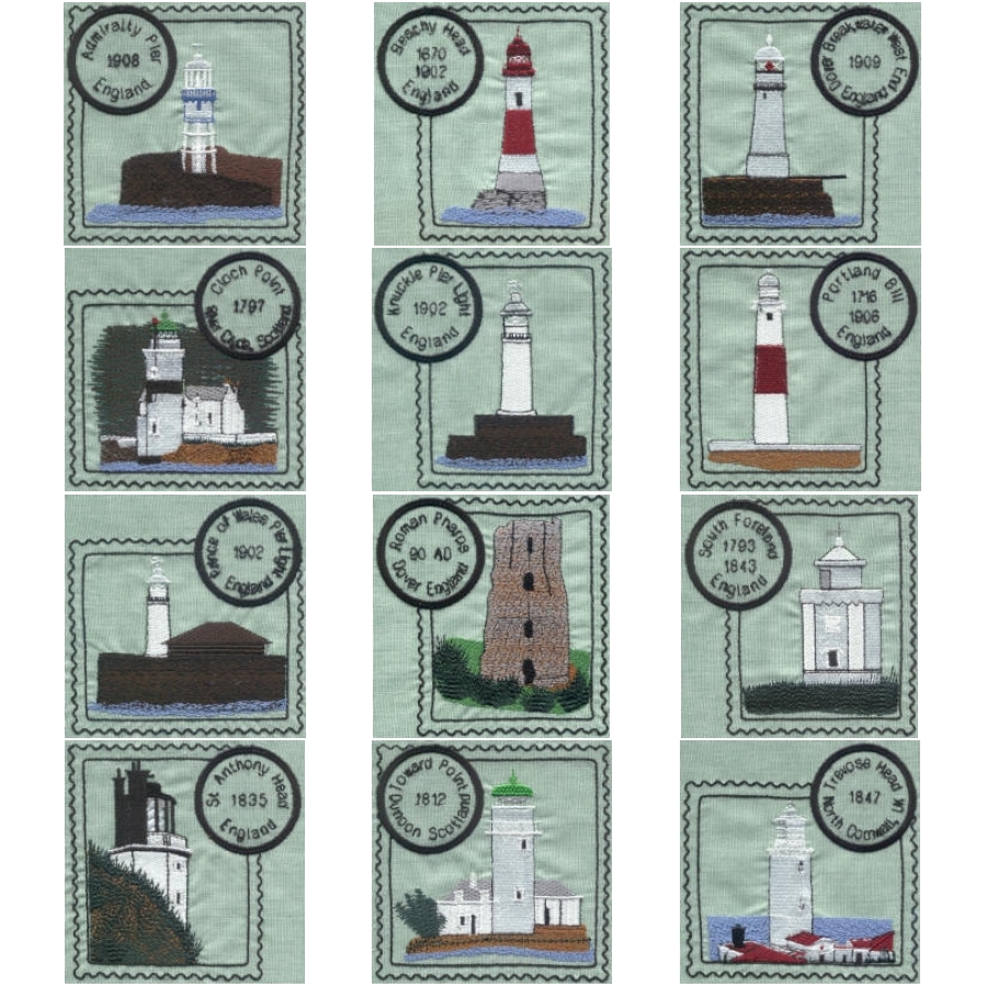 United Kingdom Lighthouse Stamps | OregonPatchWorks