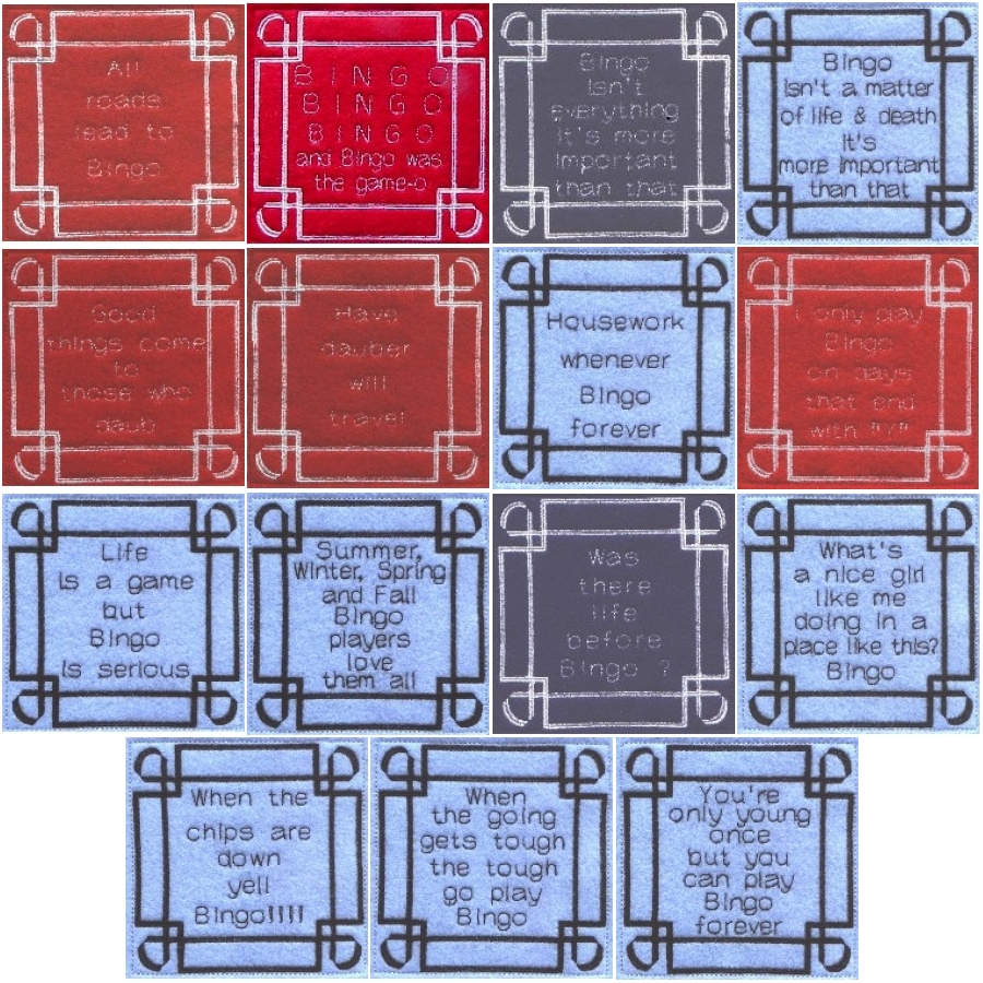 Bingo Coasters | OregonPatchWorks