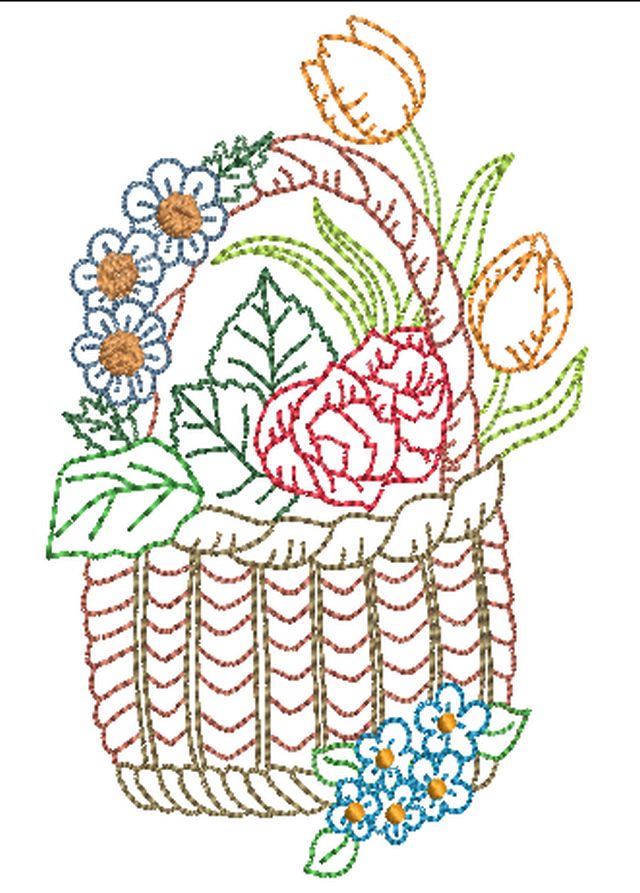 Floral Baskets Singles | OregonPatchWorks