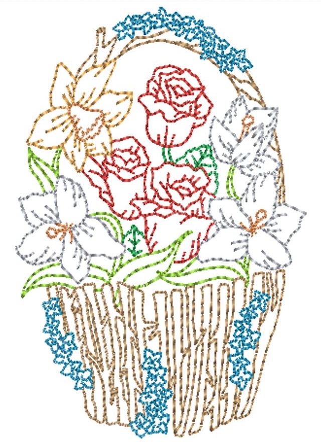 Floral Baskets Singles | OregonPatchWorks