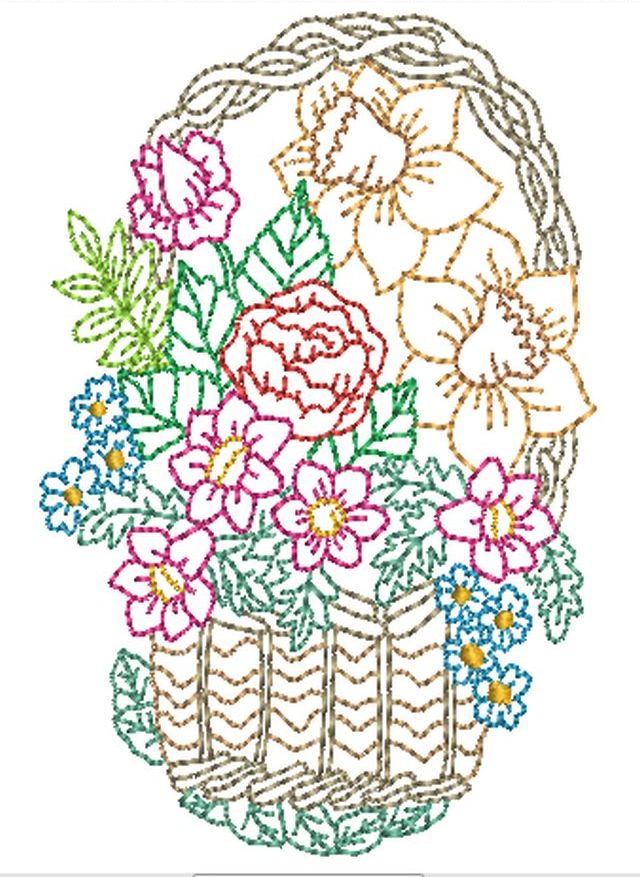 Floral Baskets Singles | OregonPatchWorks