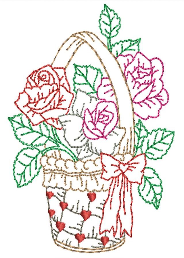 Floral Baskets Singles | OregonPatchWorks