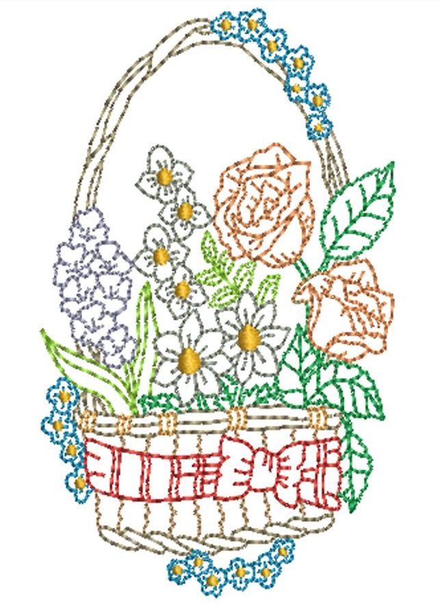 Floral Baskets Singles | OregonPatchWorks