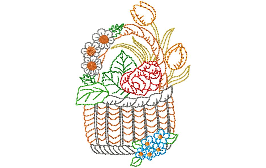 Floral Baskets Singles | OregonPatchWorks