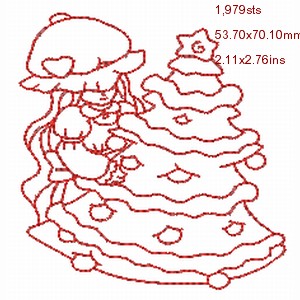 Redwork Sunbonnets Christmas | OregonPatchWorks