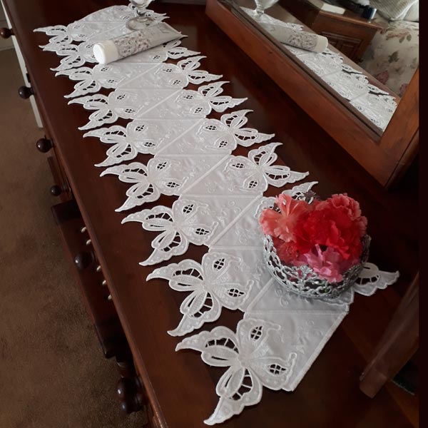Cutwork Butterfly Runner | OregonPatchWorks