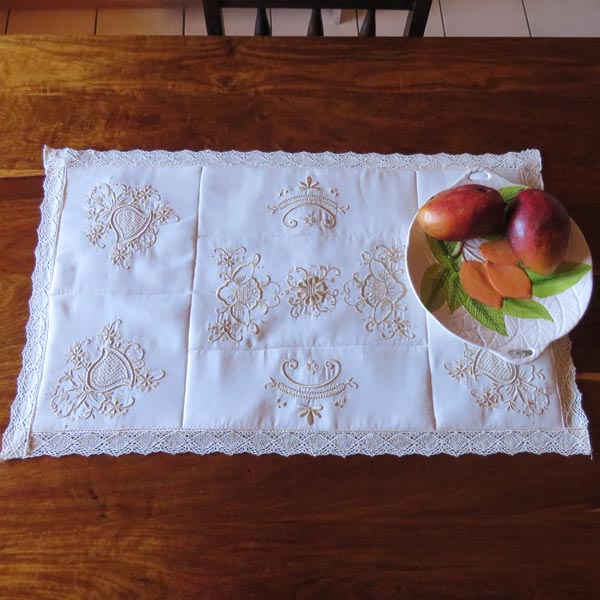 White work Scrolls | OregonPatchWorks