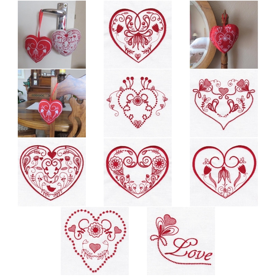 ITH Stuffed Hearts Set | OregonPatchWorks