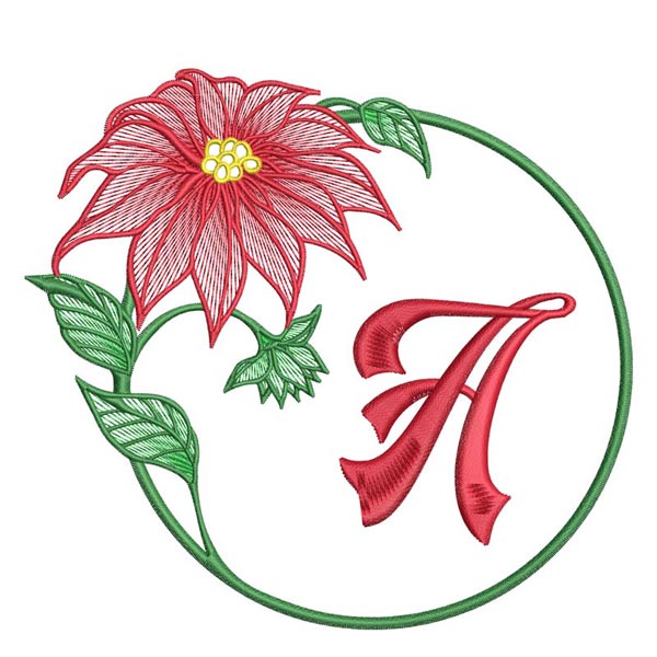 Poinsettia Alphabet Set Singles | OregonPatchWorks