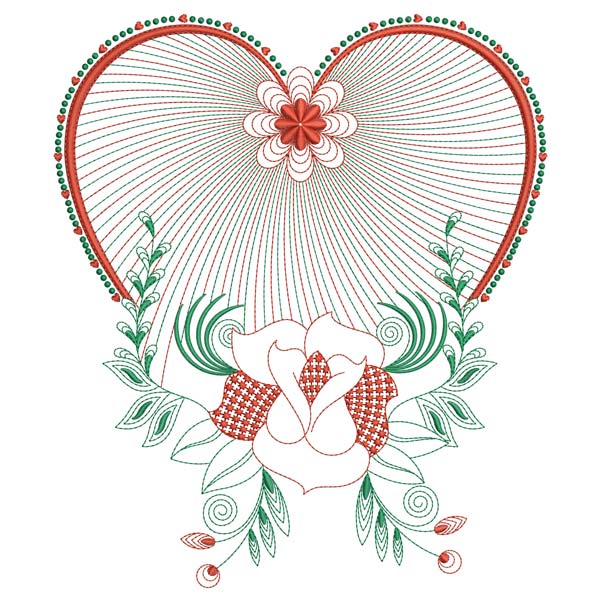 Valentine Heart & Roses | OregonPatchWorks