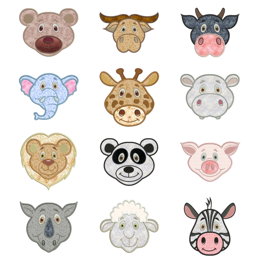 Applique Animal Faces | OregonPatchWorks
