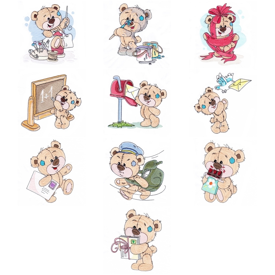 Cuddly Teddy Bears Set 2 | OregonPatchWorks