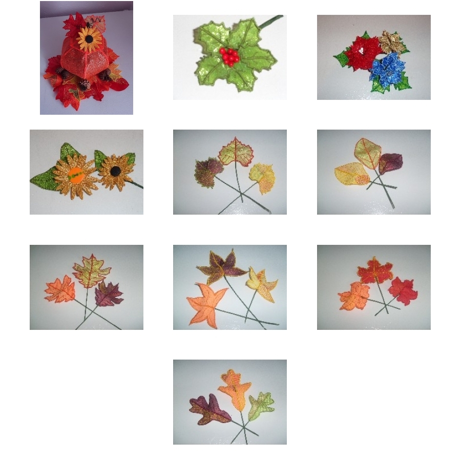 Fall Mylar 3D Flowers | OregonPatchWorks