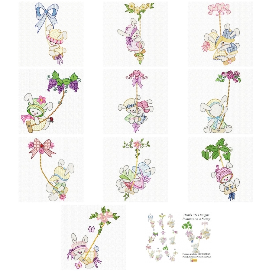 BUNNIES ON A SWING | OregonPatchWorks