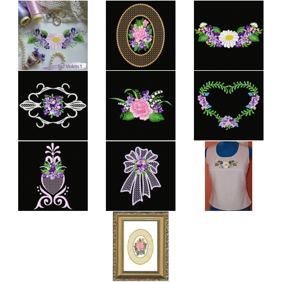 5x7 Violets 1 | OregonPatchWorks