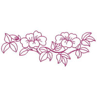 Redwork Flower Border | OregonPatchWorks