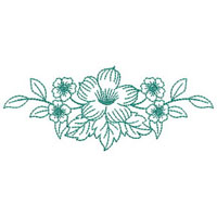 Redwork Flower Border | OregonPatchWorks