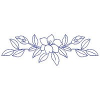 Redwork Flower Border | OregonPatchWorks