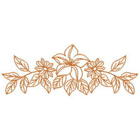 Redwork Flower Border | OregonPatchWorks