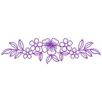 Redwork Flower Border | OregonPatchWorks