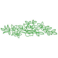 Redwork Flower Border | OregonPatchWorks