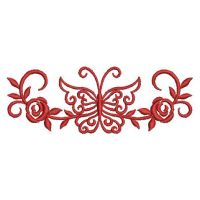 Redwork Butterfly And Roses | OregonPatchWorks
