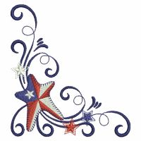 Patriotic Corner And Border