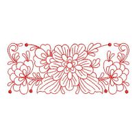 Redwork Rosemaling Flowers | OregonPatchWorks