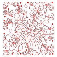 Redwork Rosemaling Flowers | OregonPatchWorks