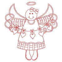Redwork Holiday Angels