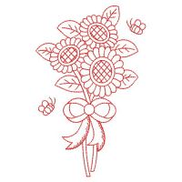 Redwork Sunflowers 2 | OregonPatchWorks