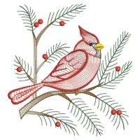Rippled Christmas Cardinal | OregonPatchWorks