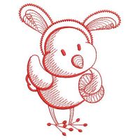 Redwork Cute Chick | OregonPatchWorks