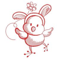 Redwork Cute Chick | OregonPatchWorks