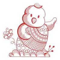 Redwork Cute Chick | OregonPatchWorks