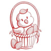 Redwork Cute Chick | OregonPatchWorks