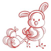 Redwork Cute Chick | OregonPatchWorks