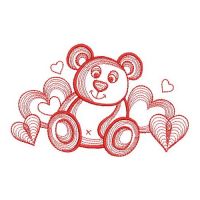 Redwork Cute Teddy Bear | OregonPatchWorks