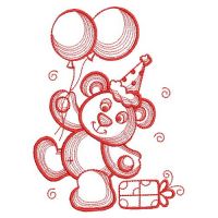 Redwork Cute Teddy Bear | OregonPatchWorks