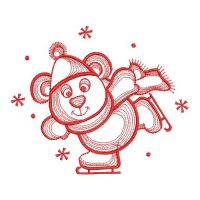 Redwork Cute Teddy Bear | OregonPatchWorks