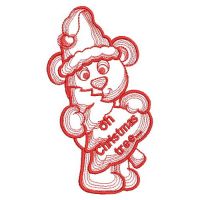 Redwork Cute Teddy Bear | OregonPatchWorks