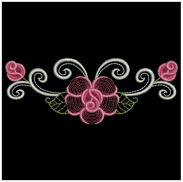 Heirloom Elegant Rose Border 1 | OregonPatchWorks